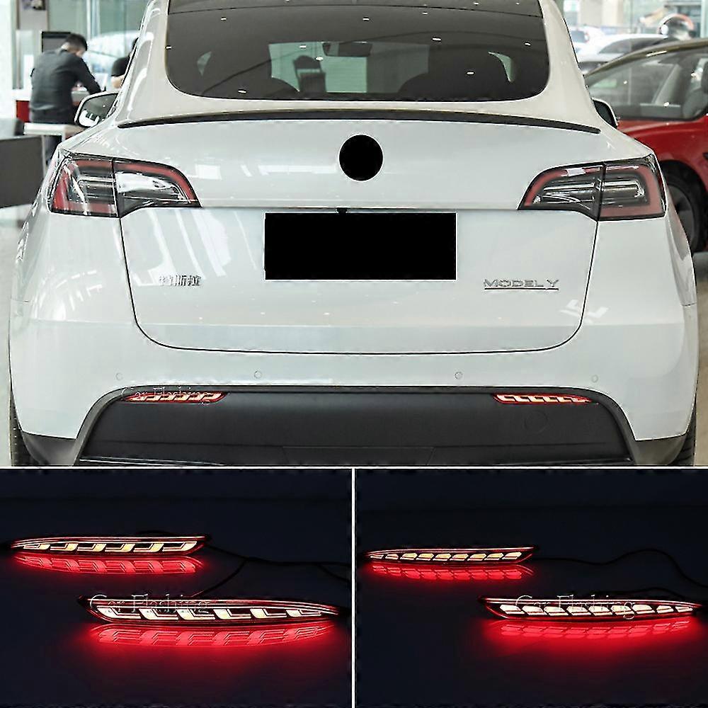1 Set For Tesla Model 3 2016-2022 Model Y 2019-2022 Rear Fog Lamp Brake ...