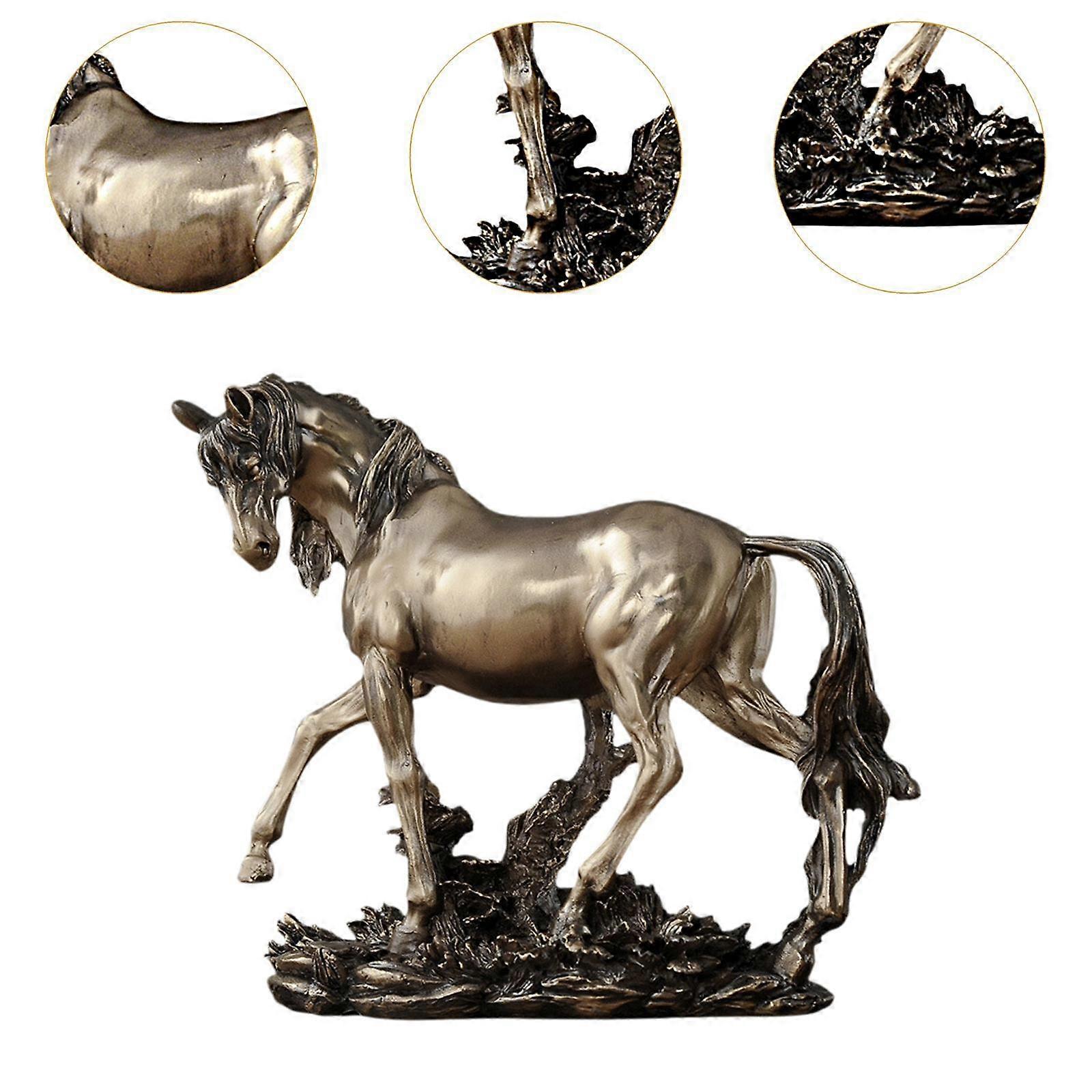 Horse Statue Realistic Decorative Horse Figurine for Farmhouse Mantel ...
