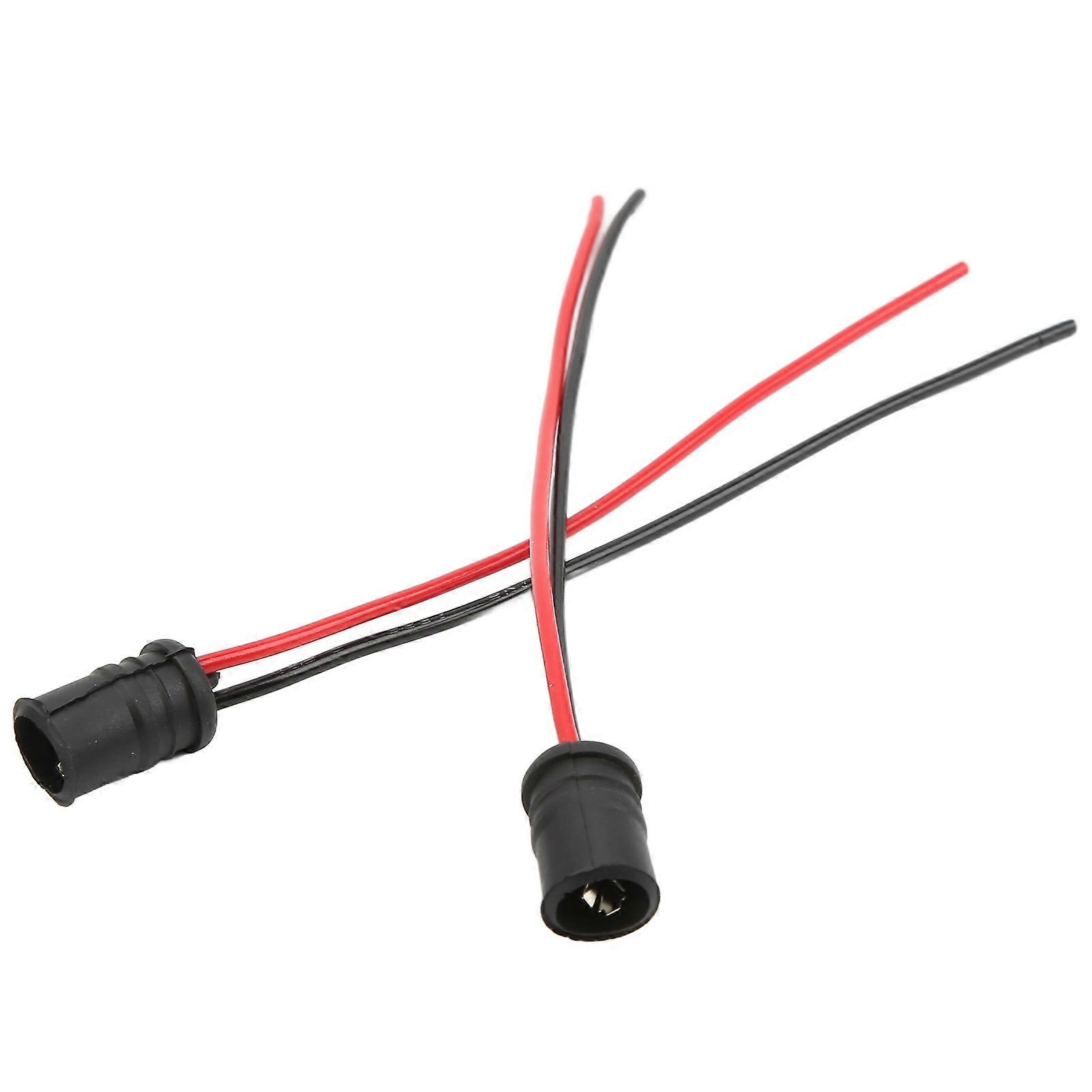 2pcs Bulb Base 12V 30A Black Soft T10 2 LED Light Bulb Sockets with ...