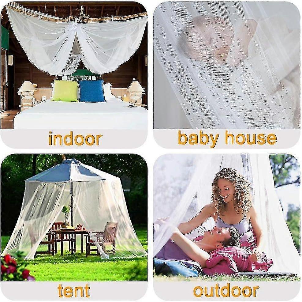 Bed Mosquito Net, Large Square Mosquito Net For Extra Large Bed, Indoor ...