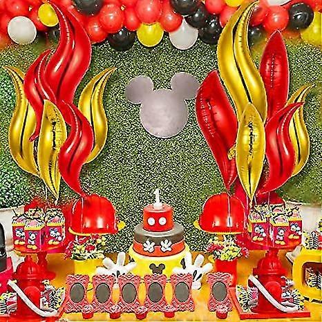 10 Pcs Fake Fire Balloons Firefighter Fire Truck Birthday Party ...