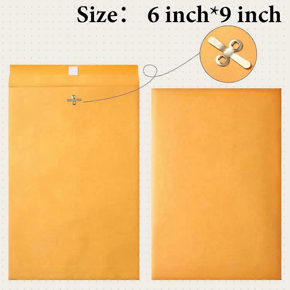 6 x 9Inch Clasp Envelopes with Gummed Seal, Small Clasp Mailing ...