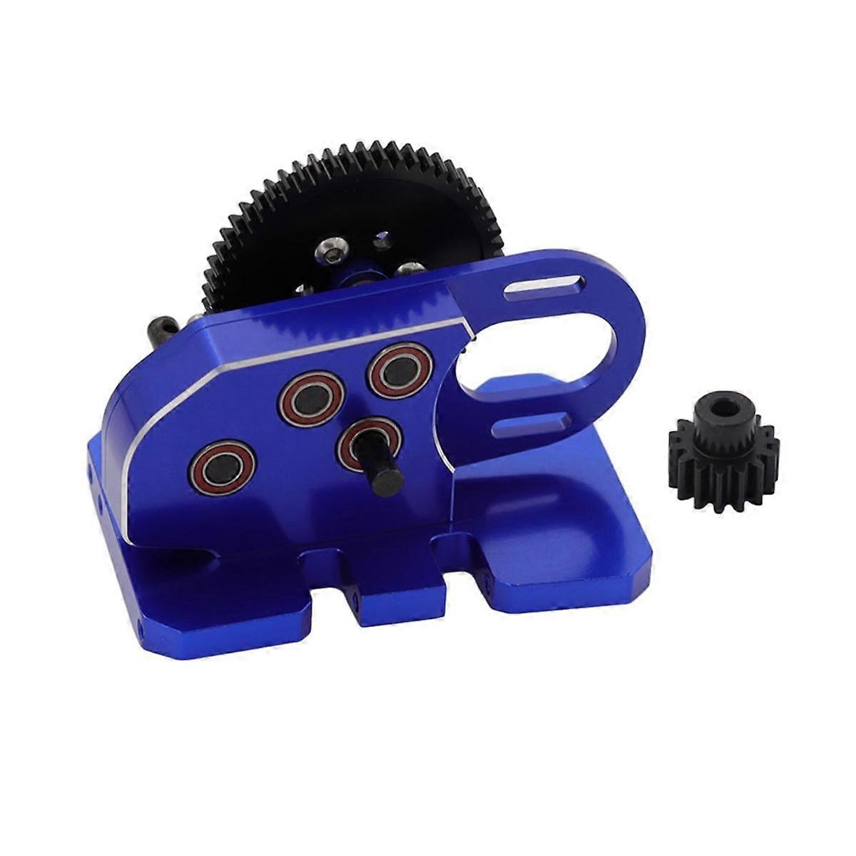 2Low CNC Gearbox Middle Transmission Box with Overdrive Gear for LCG 1/10 RC Crawler Axial SCX10 ...