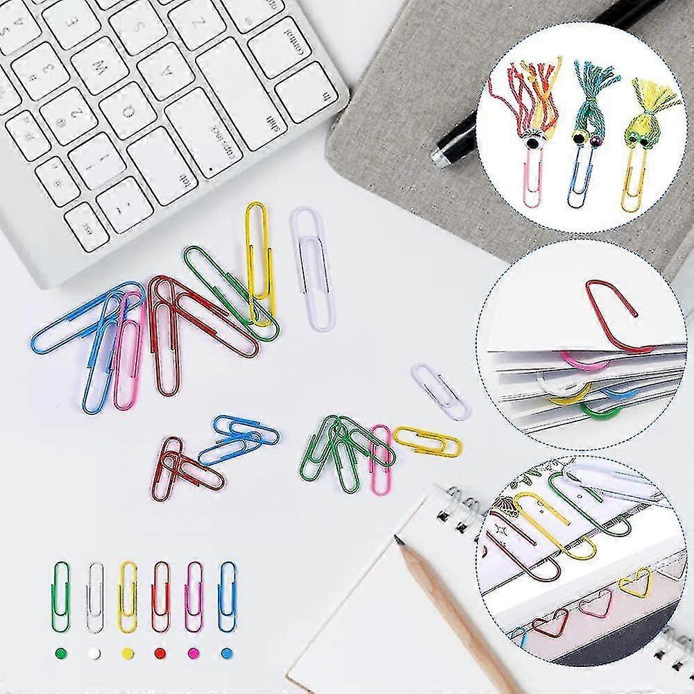 240pcs Paper Clips Binder Clips,colored Office Clips Set -assorted ...