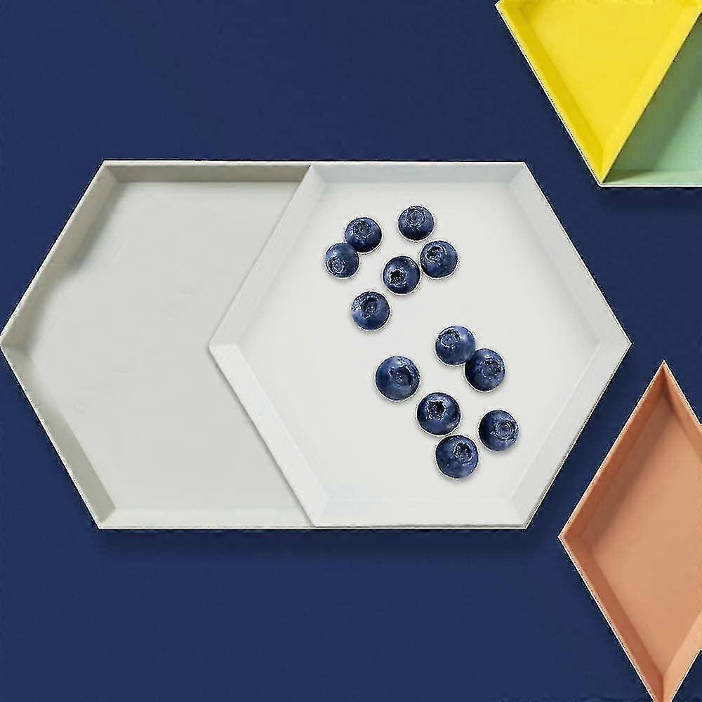 Polygonal Desktop Storage Tray Geometric Rhombus Metal Hexagonal ...