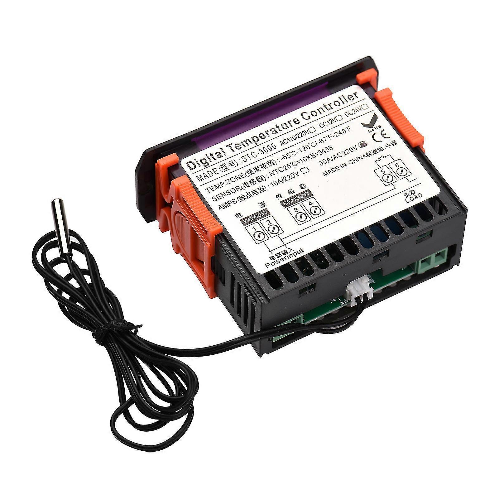 30a Digital Temperature Controller Stc-3000 Intelligent Temperature ...