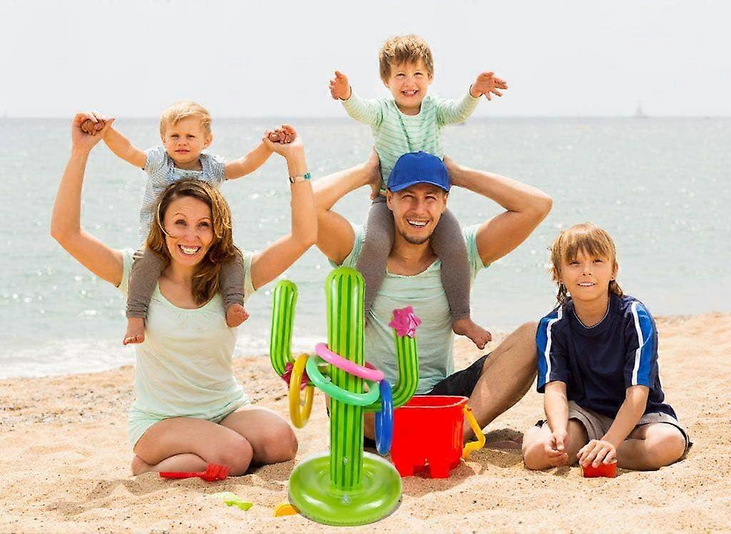 Inflatable Cactus Ring Toss Game Set Target Toss Floating Swimming Ring ...