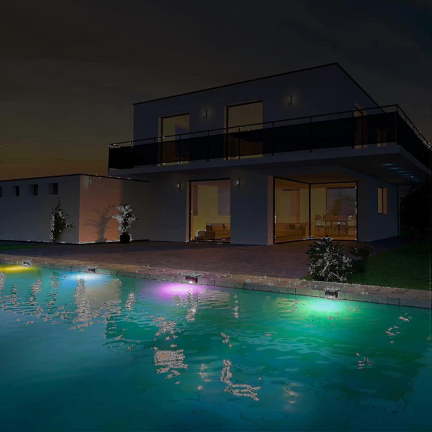 Solar Pool Side Lights 4-pack ,swimming Pool Accessories Night Lights ...
