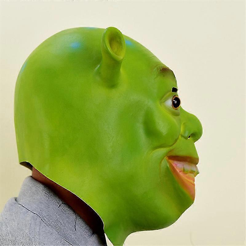 Shrek Mask Costume Mask Halloween Cosplay Full Head Green Adult Shrek ...