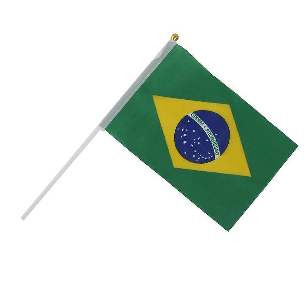12 Pcs Brazil Flag Brazil Brazilian Flag International World Stick Flag ...