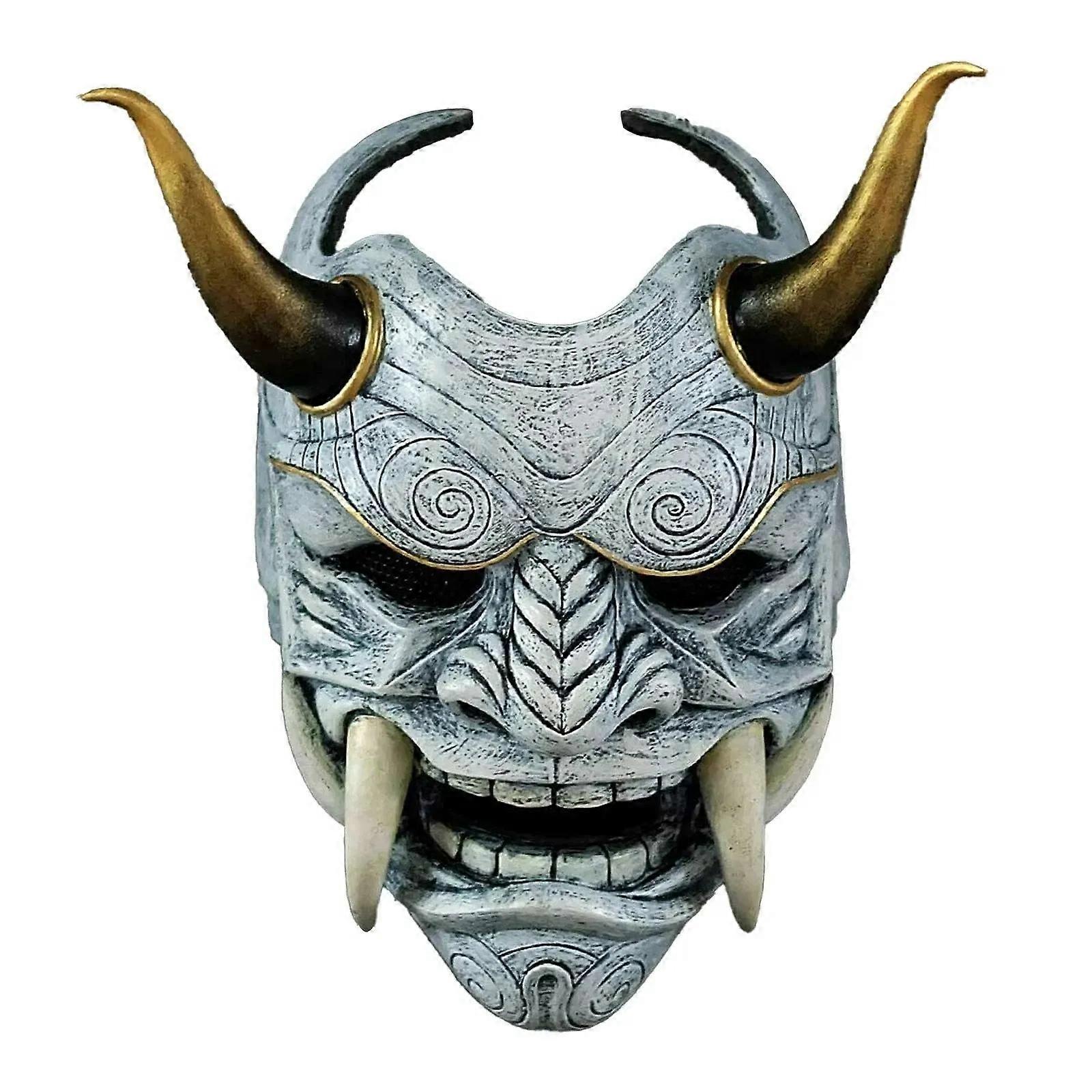 Scary Monster Halloween Cosplay Mask Hannya Demon Oni Samurai Noh ...