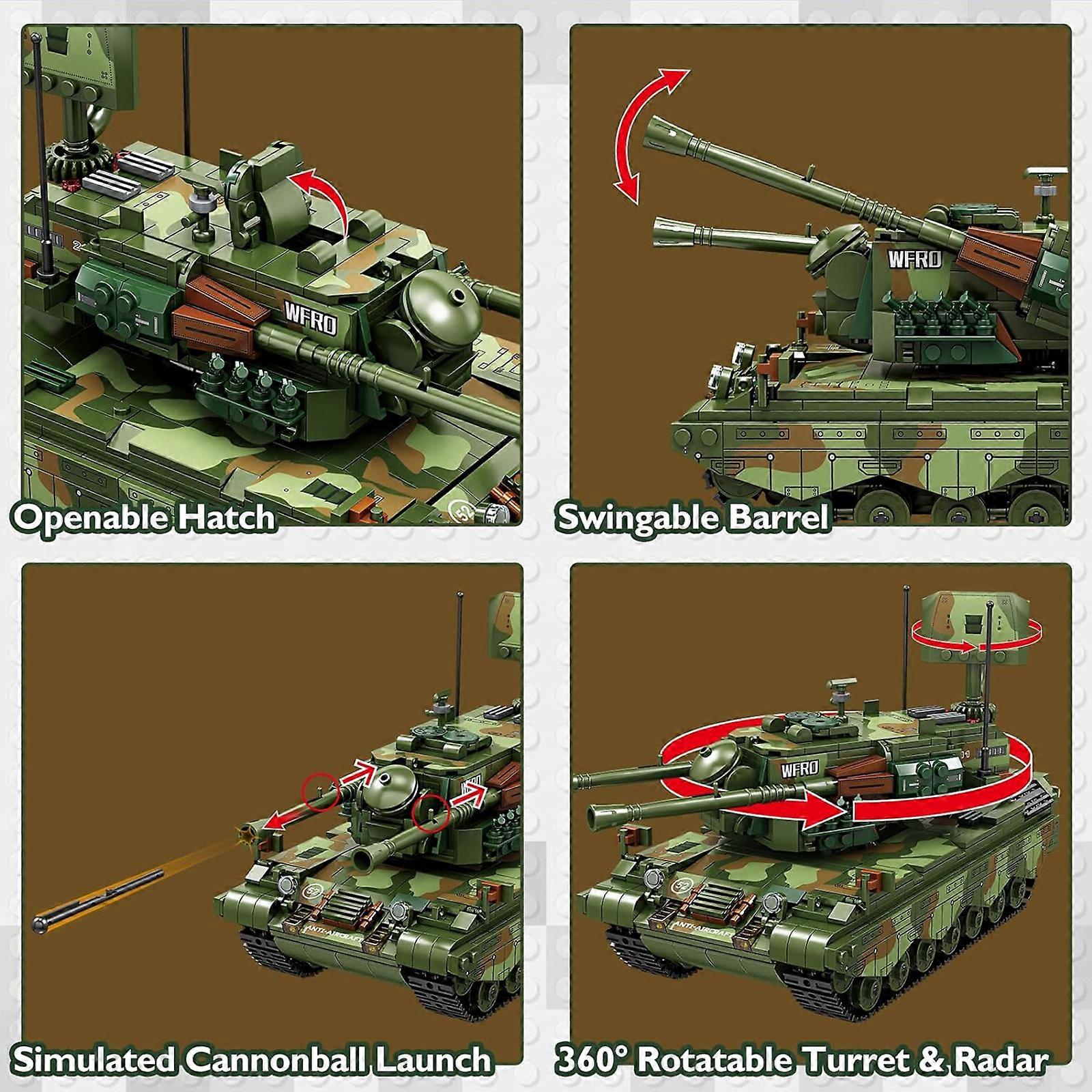 JMBricklayer Tank Building Sets for Adults, WW2 RC Military Toy ...