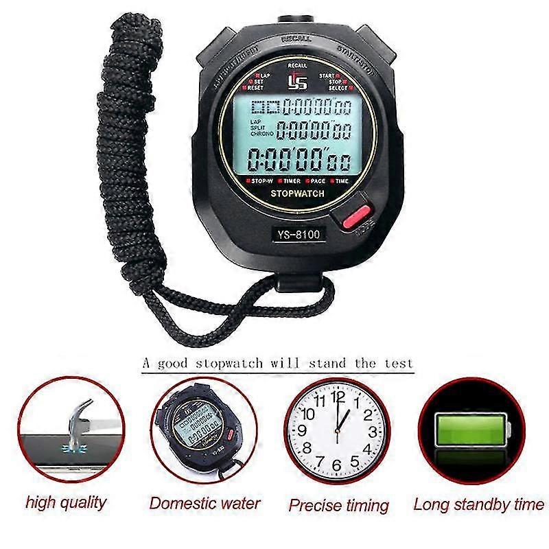 Professional Digital Stopwatch Timer Multifuction Portable Outdoor ...