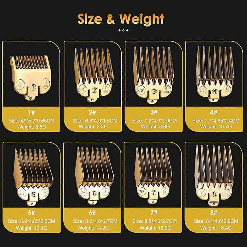 8Pcs for Wahl Hair Clipper Limit Comb Guide Attachment Size Barber ...