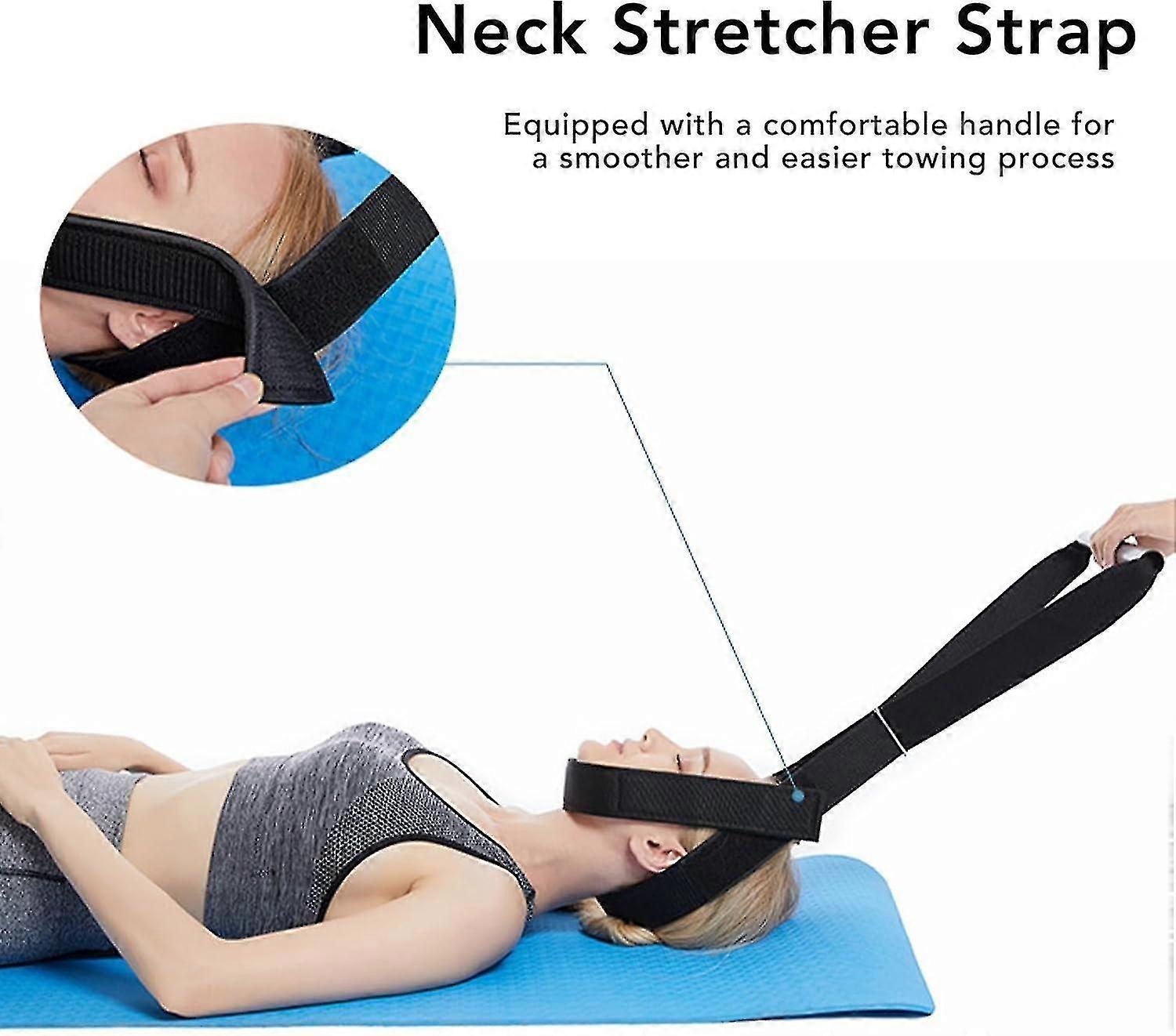 Neck Stretcher Strap, Spine Chiropractic Decompression Tool with Chin ...