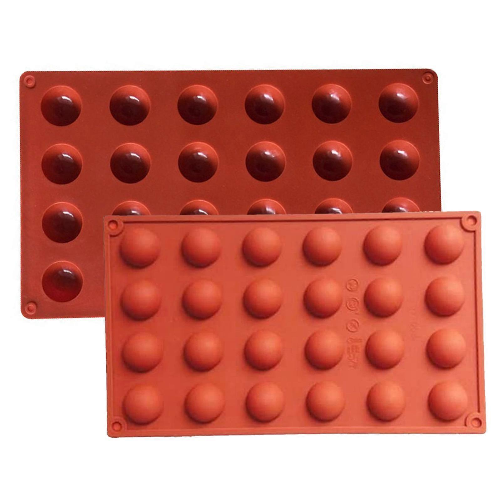 Silicone 24 Holes Half Sphere Mold for Cake and Chocolate Baking ...