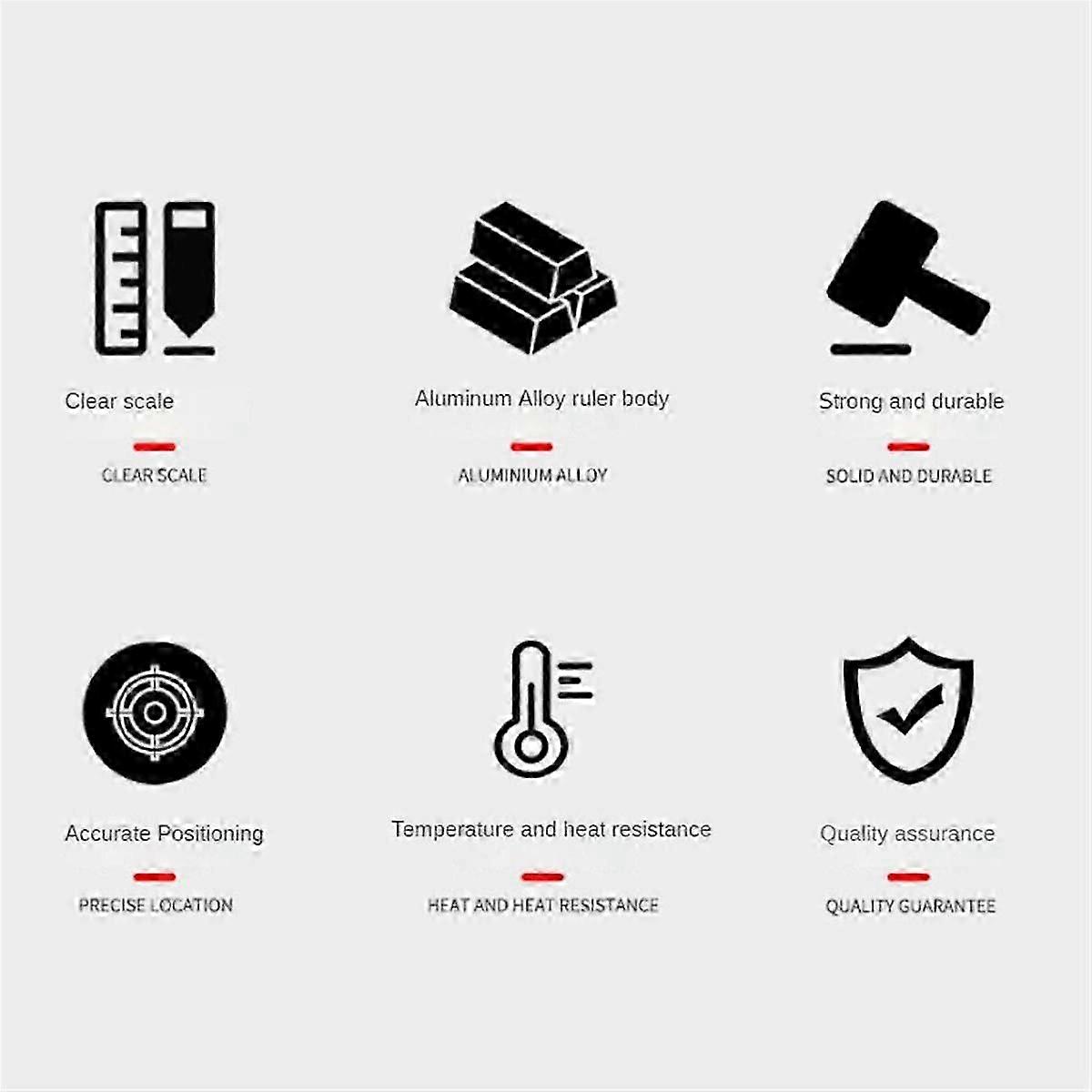 2Pcs Ceiling and Floor Tile Height Ruler, Measuring Ruler with Magnetic ...