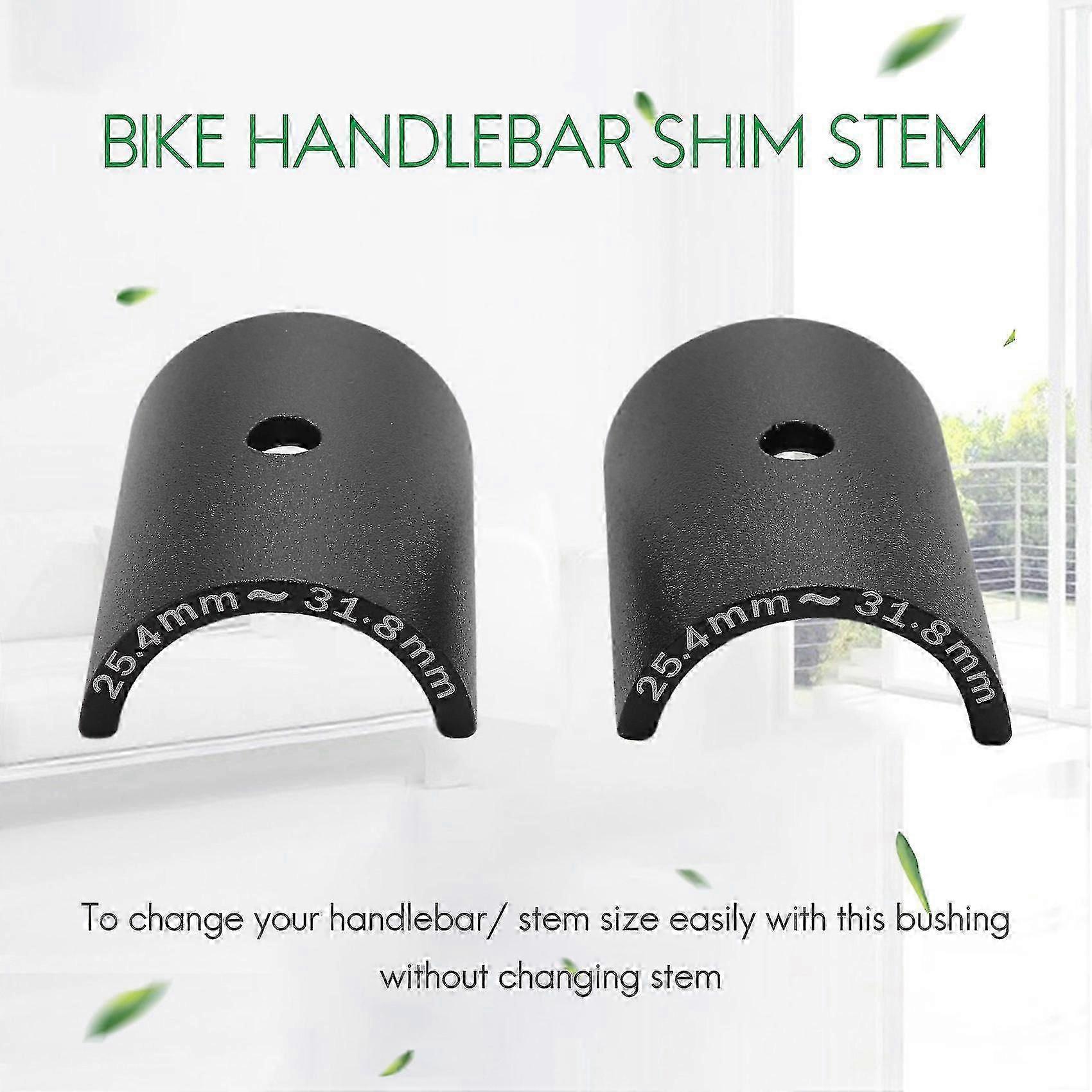 25.4mm to 31.8mm Bike Handlebar Adapter Stem Reducer Shim Spacer Sleeve for MTB Road Bike Black ...