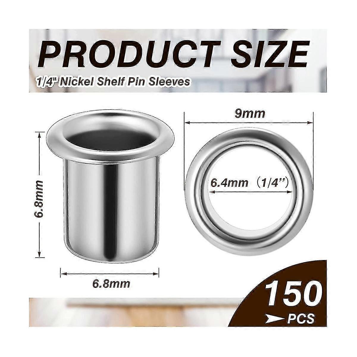 300pcs 1/4 Inch Shelf Sleeves Cabinet Shelf Pins Shelf Reinforcement ...