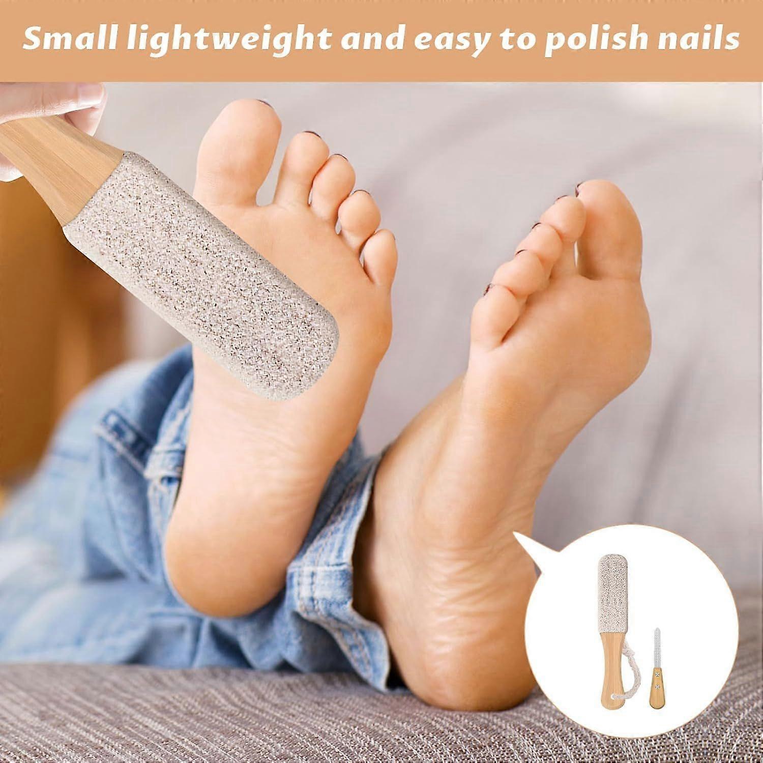 Nuqin Pumice Stone for Feet 2pcs Foot Pumice Stone Double Sided Foot ...