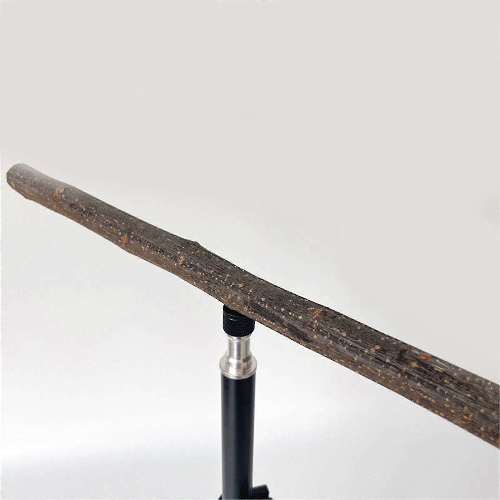 Natural Wood Parrot Training Stand with Retractable Height for Indoor ...