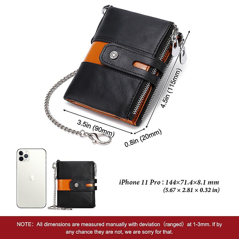 Wallet Men Genuine Cow Leather Man Wallets With Coin Pocket Rfid Purse ...