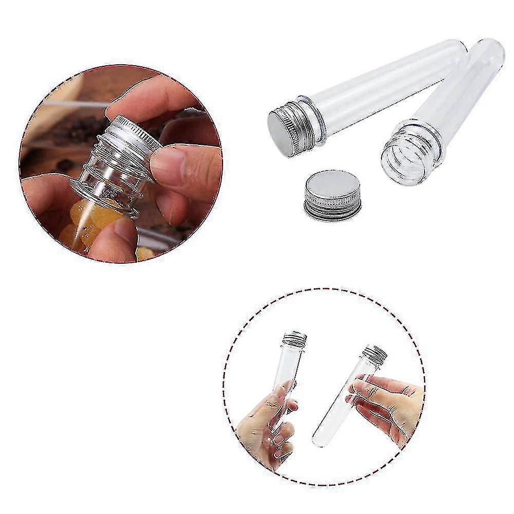 24 Pcs Plastic Test Tubes,45ml Clear Test Tube With Caps,140x25mm ...