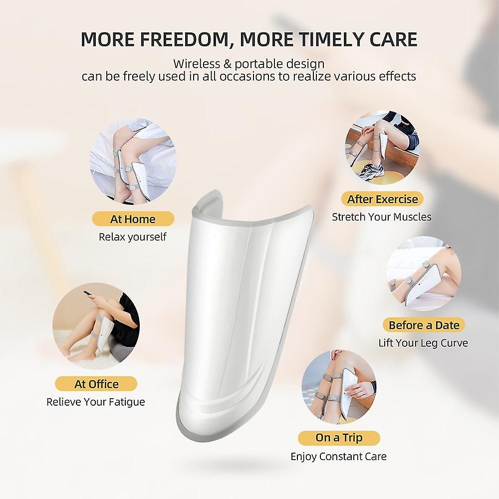 Ems Microcurrent Leg Slimming Massager Hot Compress Therapy Kneading ...