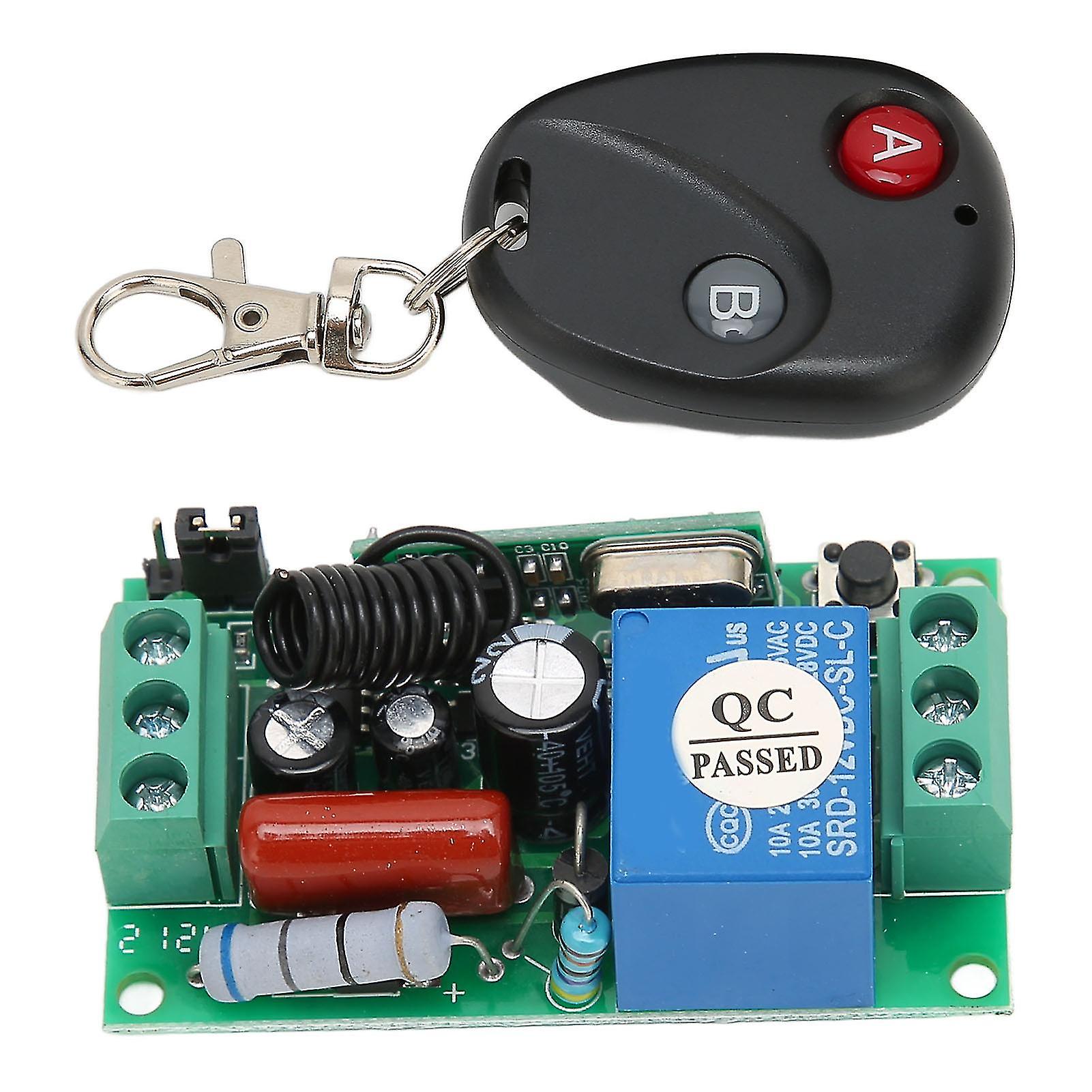 Wireless remote switch 433mhz 10a 1ch rf remote control relay switch ...