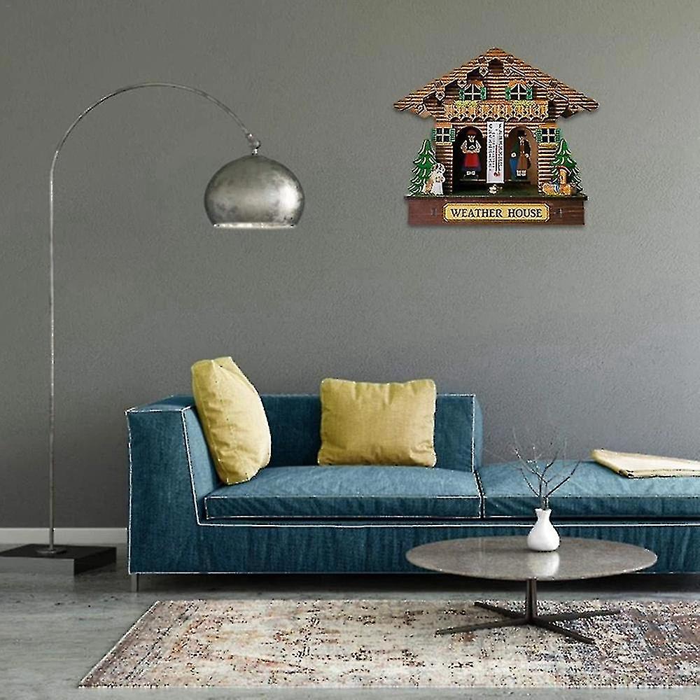 Weather House Forest Weather House With Man And Woman Wood Chalet ...