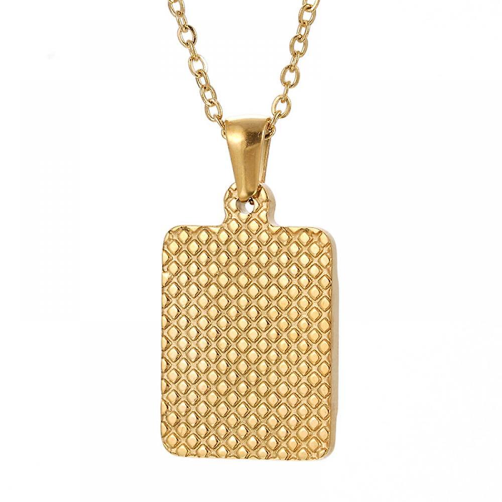 SUJI 18K Gold Plated Filled Initials Pendant Necklace, Square Letter ...
