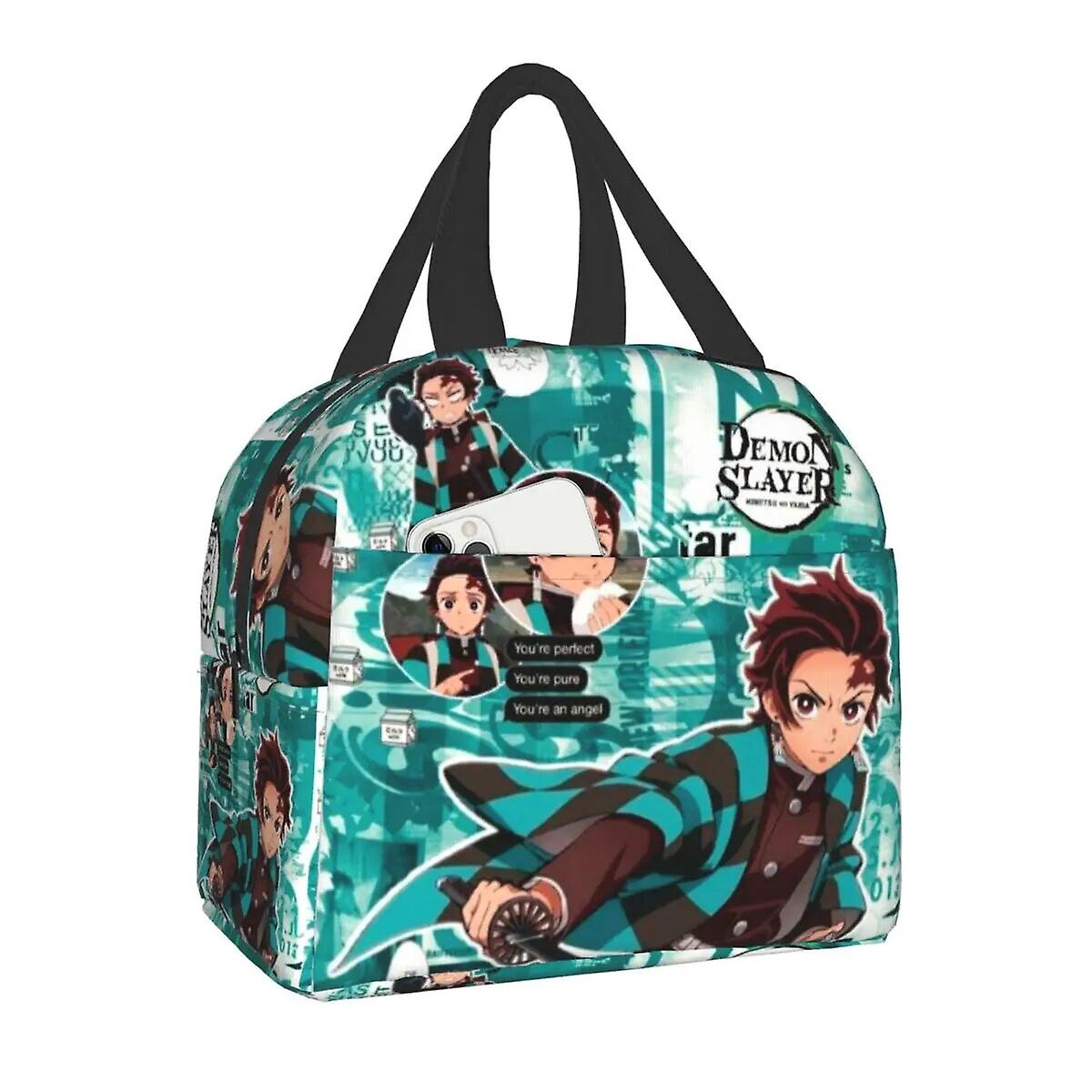 Anime Demon Slayer Insulated Lunch Bag Resuable Kimetsu No Yaiba Nezuko ...