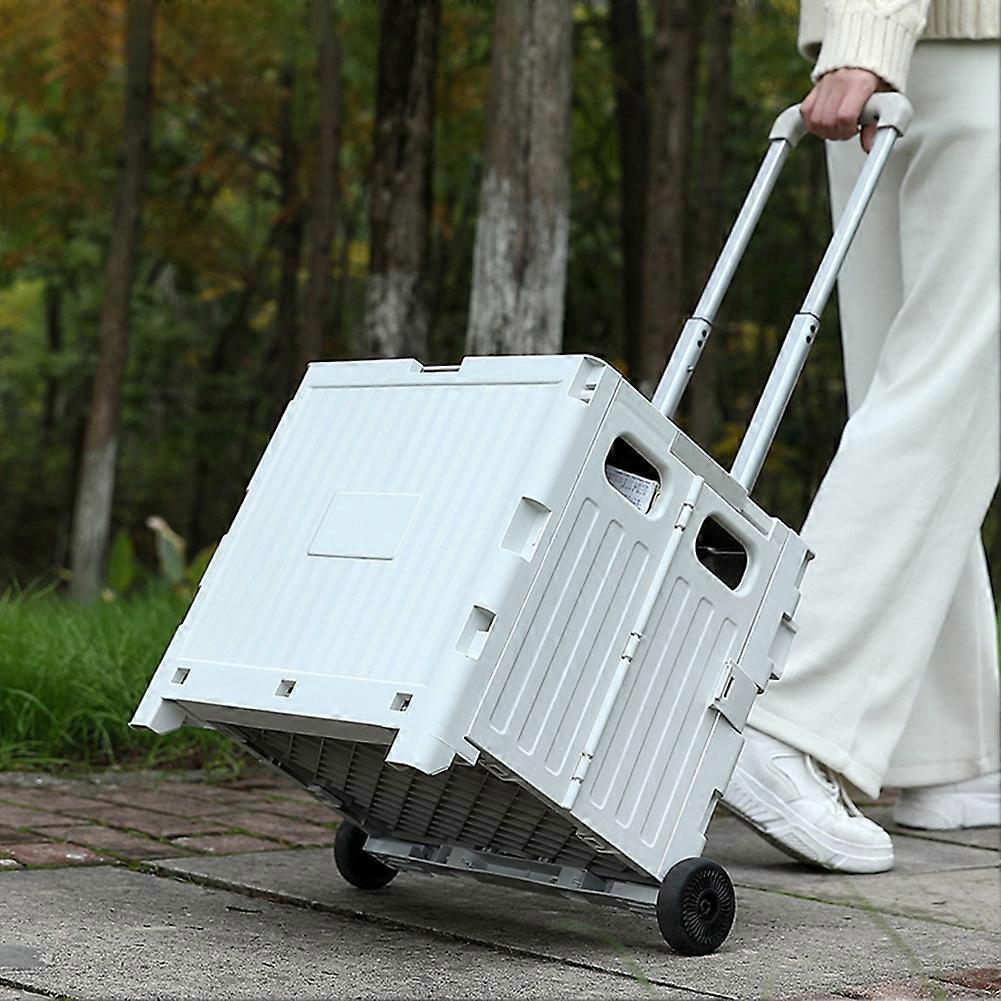 Mobile Folding Cart with Lid Lightweight Portable Utility Cart ...
