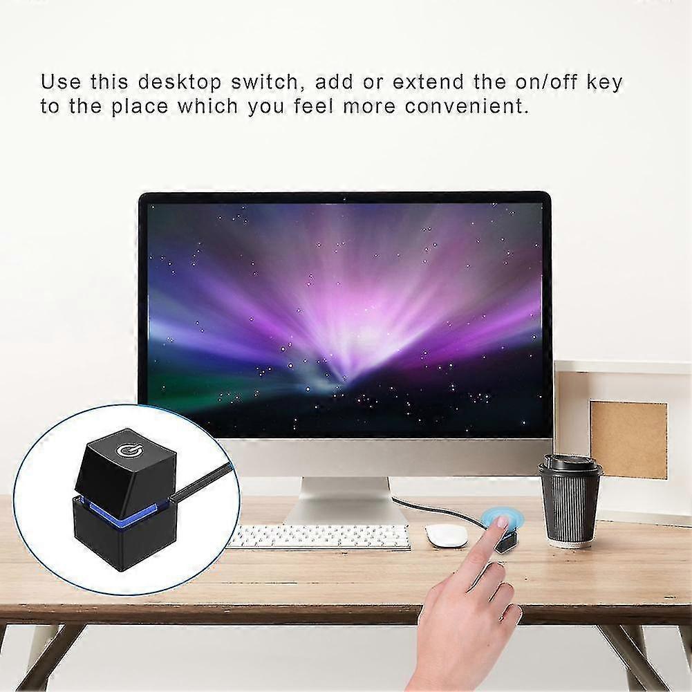 Portable On/off Pc Power Button Switch Cable Desktop Computer Switches ...