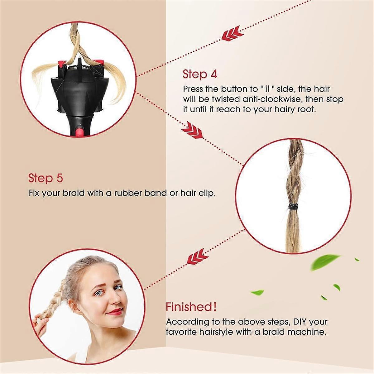 Automatic Braid & Rat Tail Comb Set Automatic Hair Twister Automatic ...
