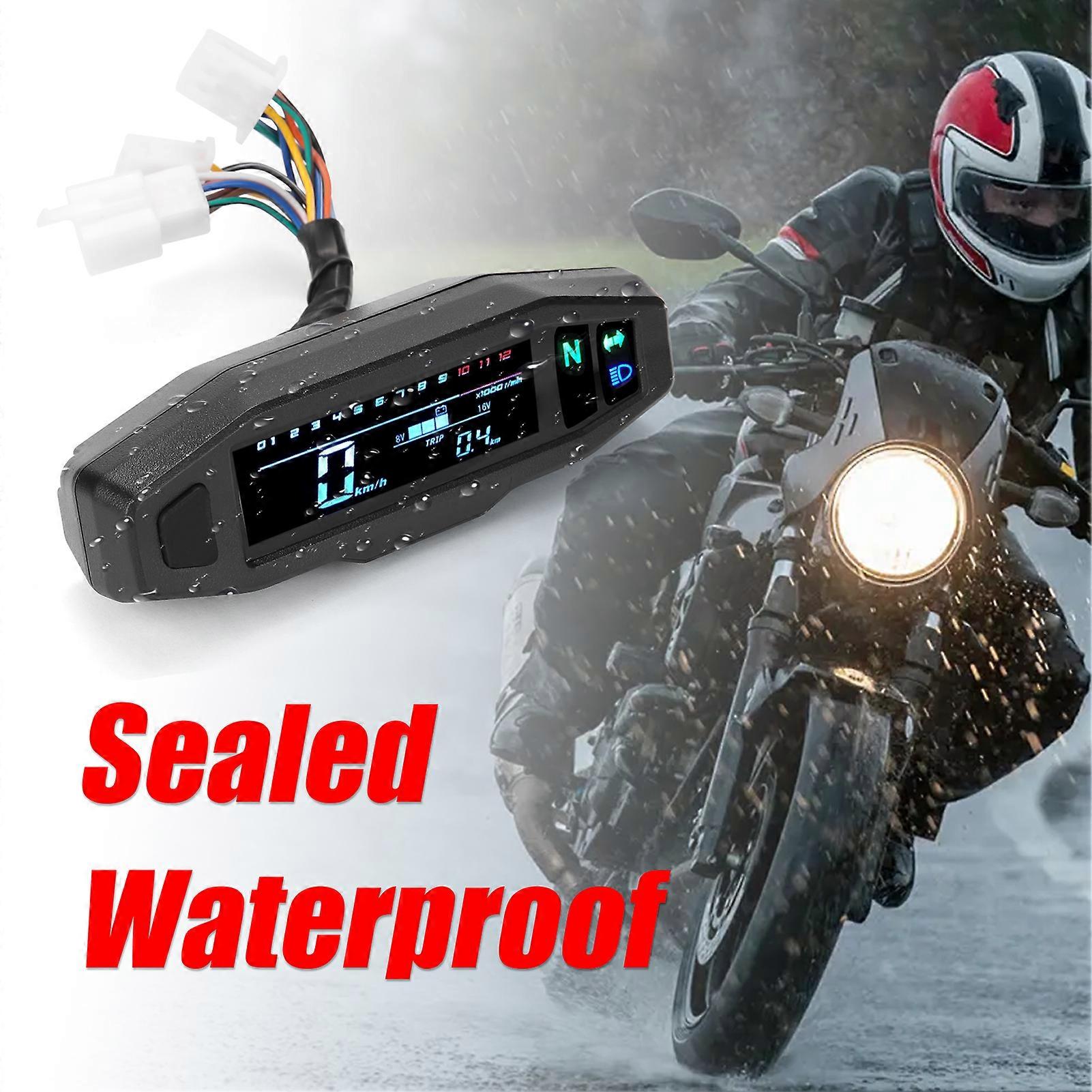 Universal LCD Digital Motorcycle Meter Speedometer Digital Odo-meter ...