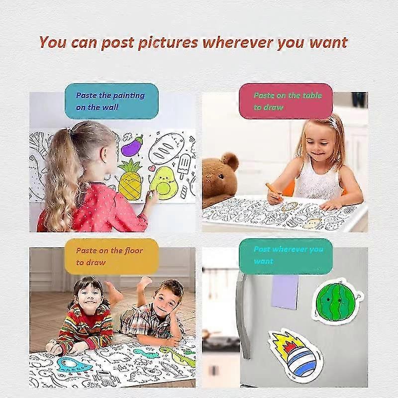 Children's Drawing Roll, Drawing Paper Roll Diy Painting Drawing Paper ...