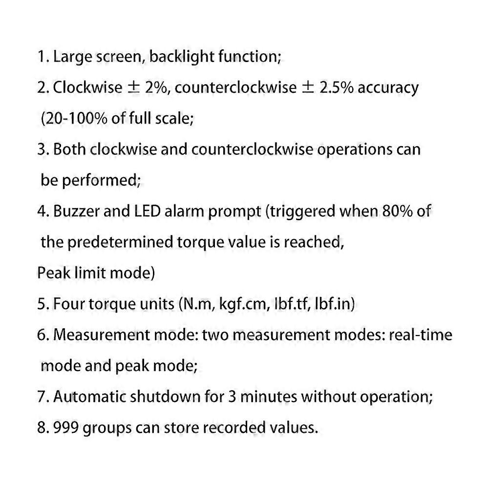 ES2-020AN 1/4 Inch Handheld Portable Digital Torque Wrench Large Screen ...
