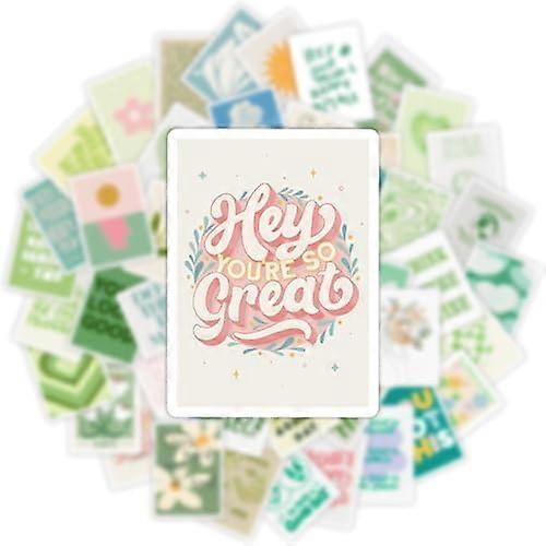 Motivational Aesthetic Stickers for Water Bottles, 50PCS Cute Preppy ...