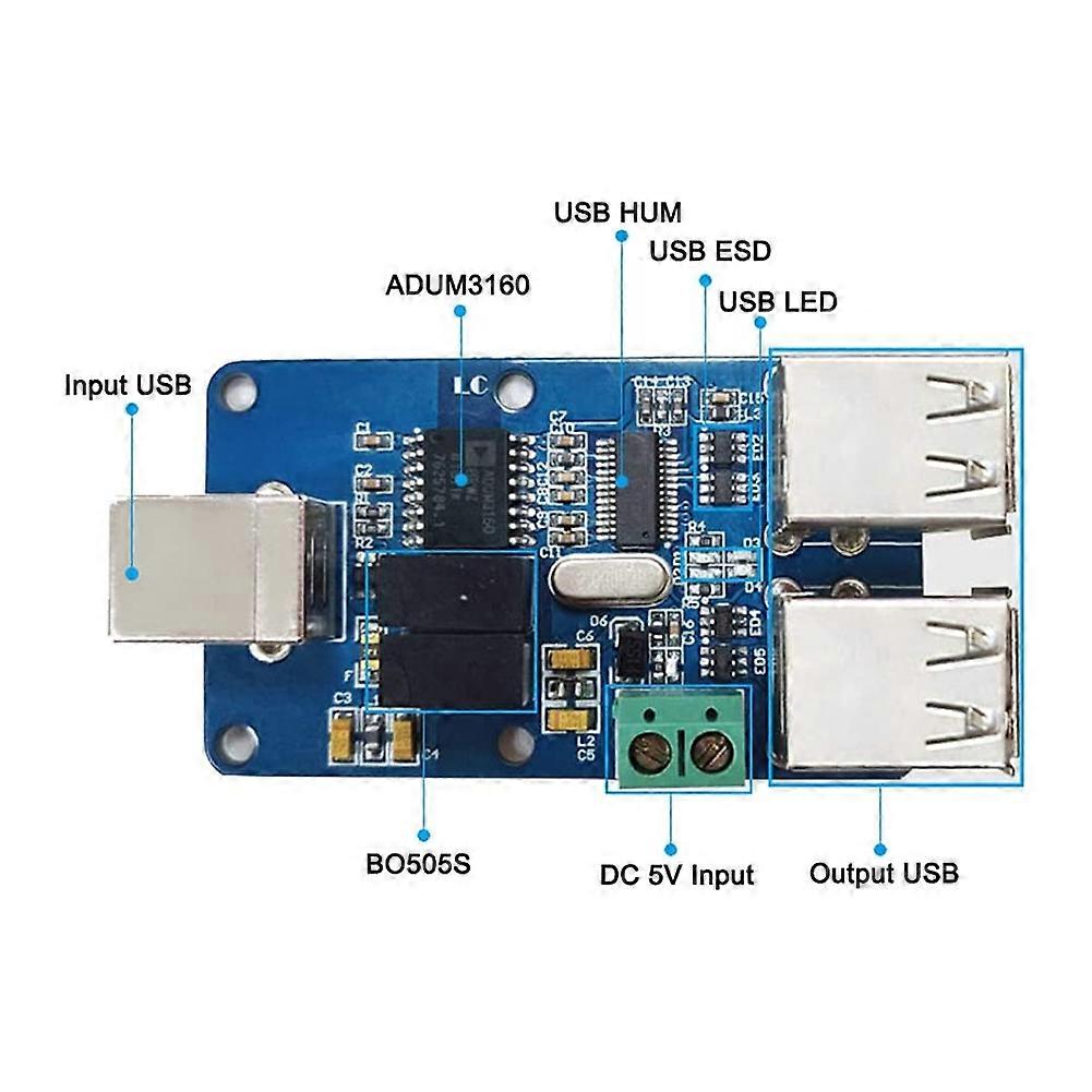 USB Isolator, 2500V USB HUB Isolator, USB Isolation Board, ADUM4160 ...