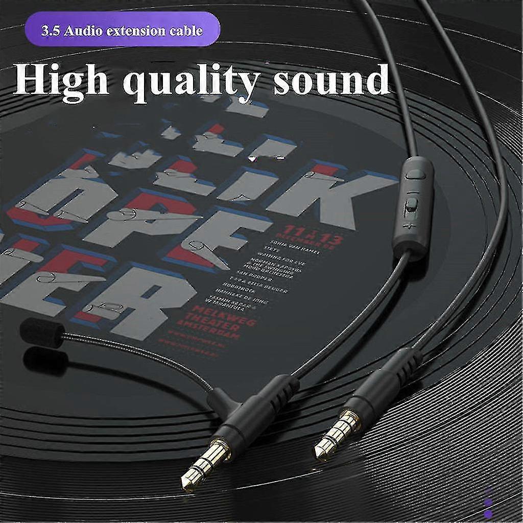 1.2M Boom Microphone Cable Mic For 3.5mm Headphone With Condenser Mic ...