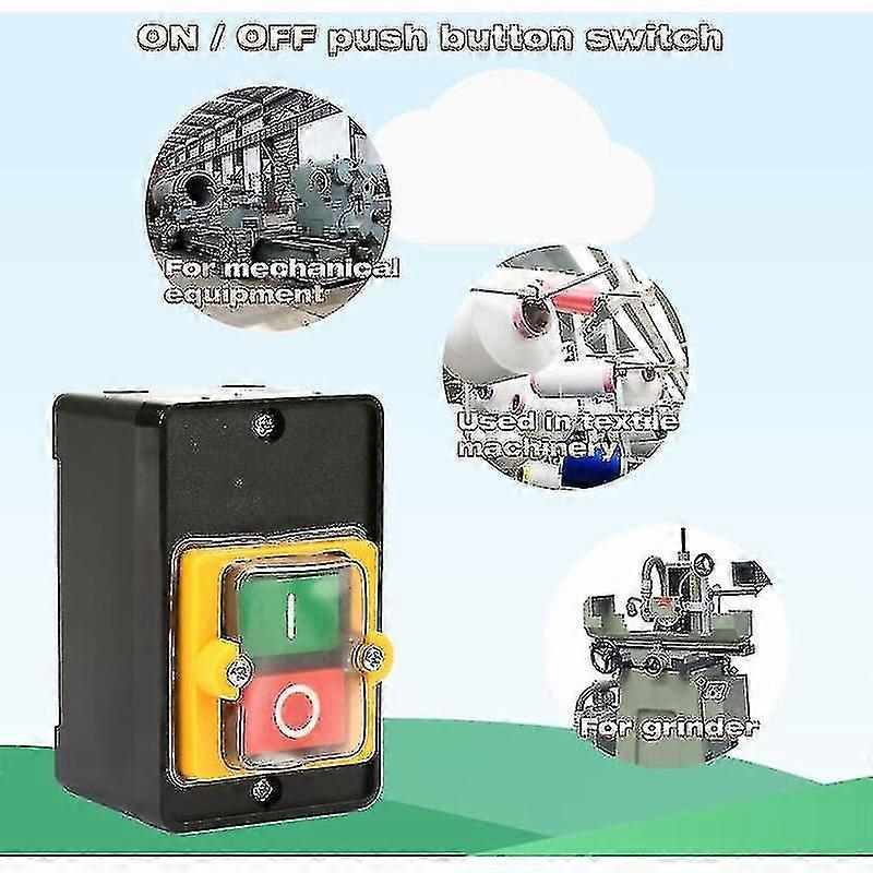 Button Switch Motor Start And Stop Switch Ac220v/380v 10a Waterproof On ...