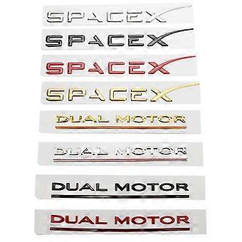 Carro SpaceX Dual Motor Adesivo Fender Decalque Lateral Para Tesla ...