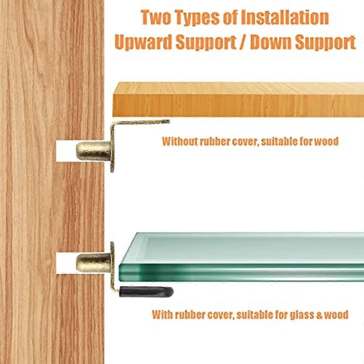 30 Pcs Bronze Shelf Support Pegs, Shelf Bracket Pins With Hole 6mm(1/4 ...