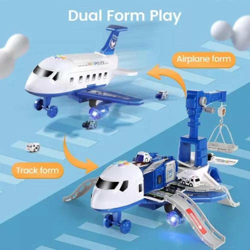 Kiddycorner Megaplane, Transportation Airplane Car Toy Set with Music ...