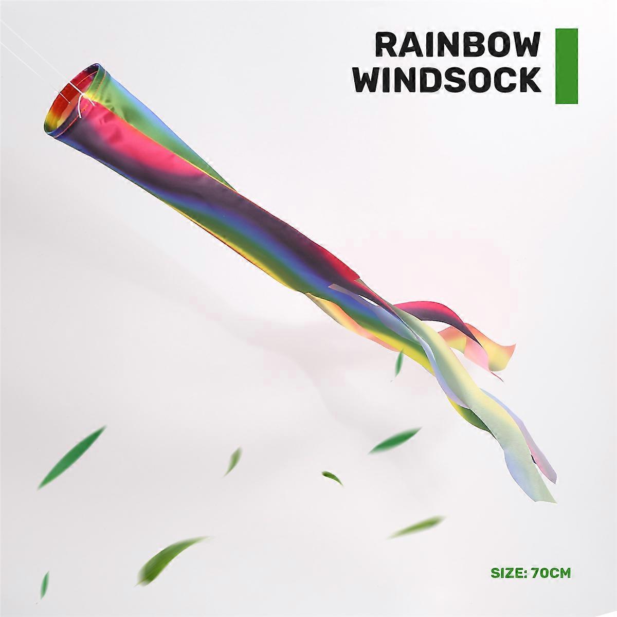 Rainbow Windsock Wind Streamer Flag Garden Camping Decoration Flag 70CM ...