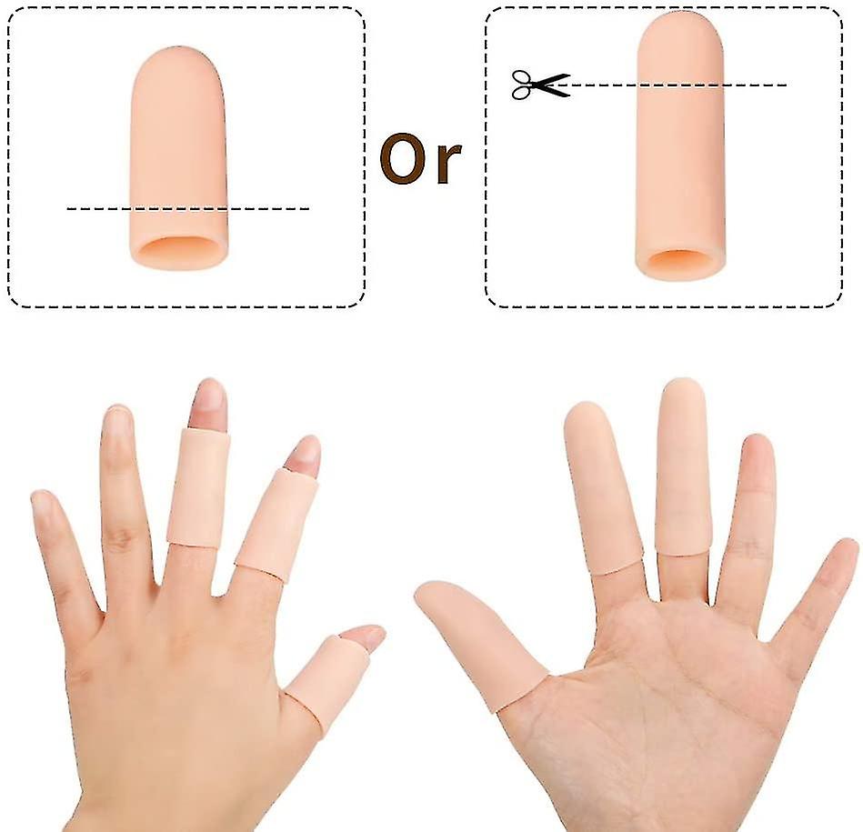 20 Pieces Finger Protection Silicone Gel Finger Cots Thumb Protection ...