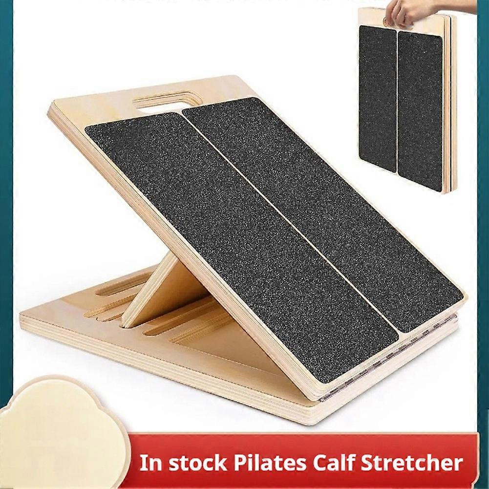 Adjustable Wooden Incline Board Calf Ankle Stretcher for Home Gym Yoga ...