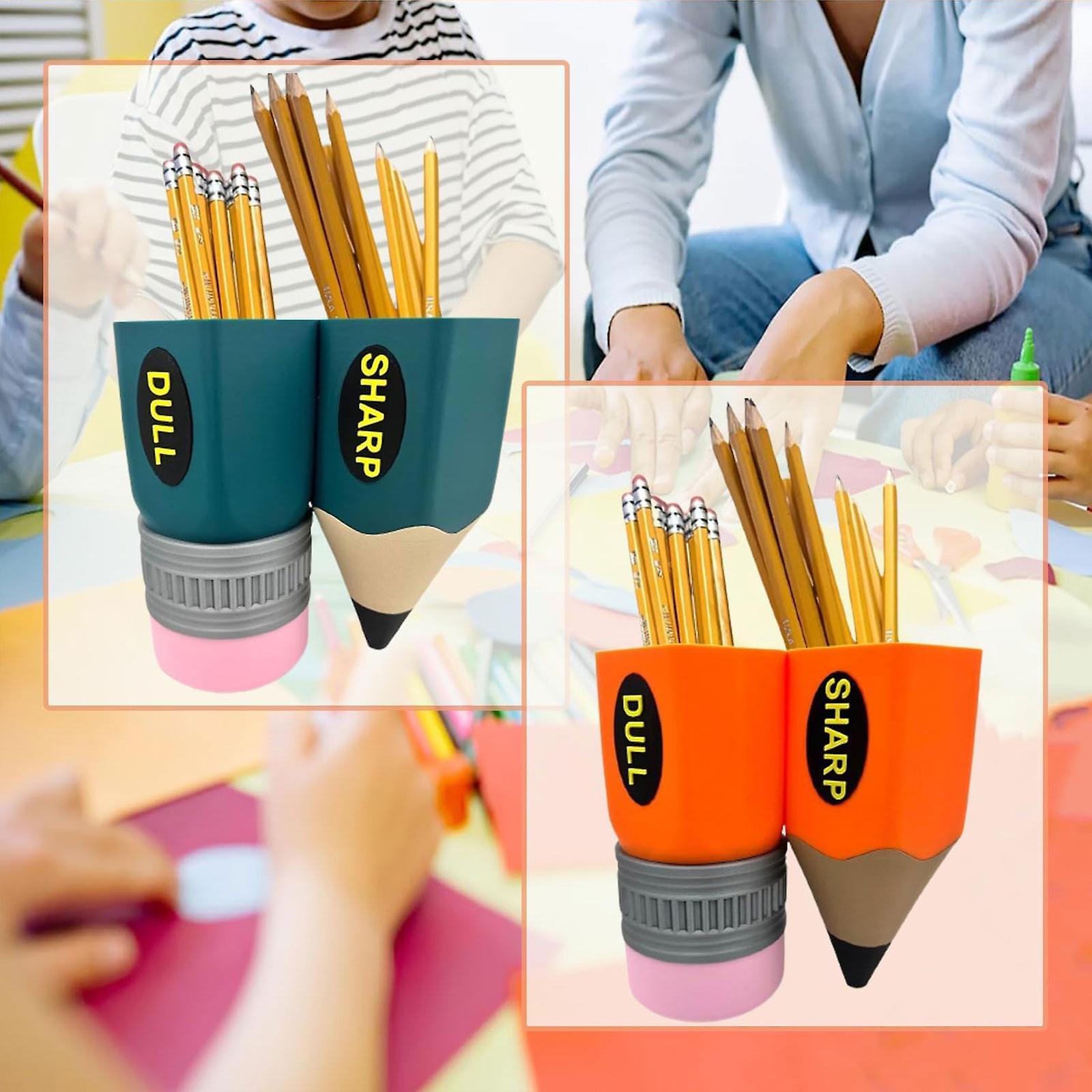 Sharp-dull Pencil Holder, Cute Pencil Shaped Pen Holder, Pencil Holders ...