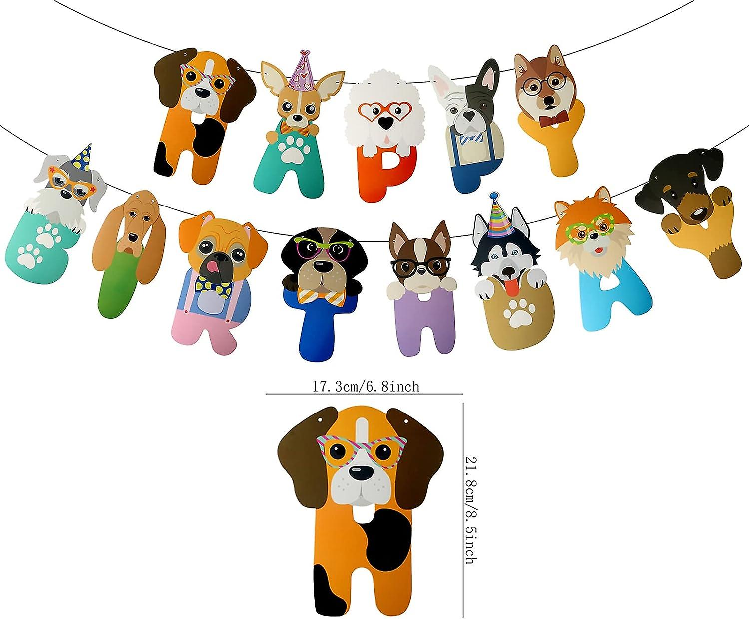 Dog Themed Birthday Party Supplies Dog Party Decorations Happy Birthday ...